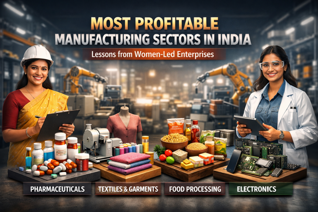 Profitable manufacturing sectors India