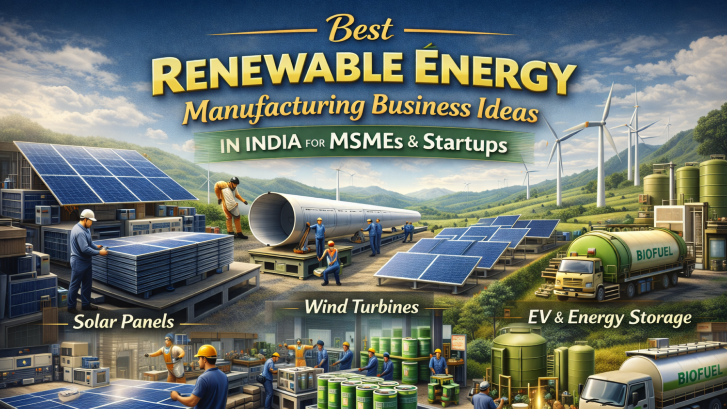 Renewable Energy Manufacturing India Best Business Ideas (2026)